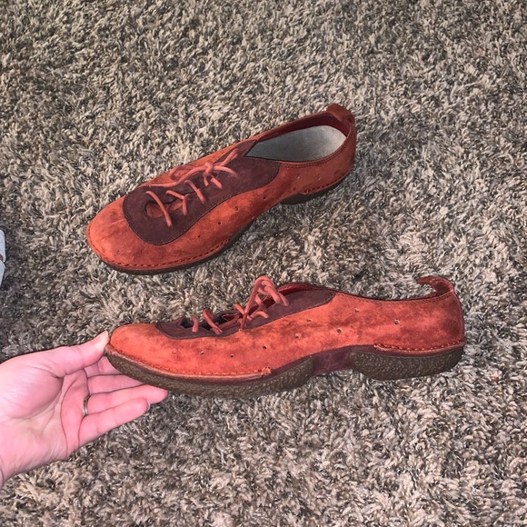 Merrell | Shoes | Merrell Red Duet Jazz French Roast Slip On Sz 95 ...